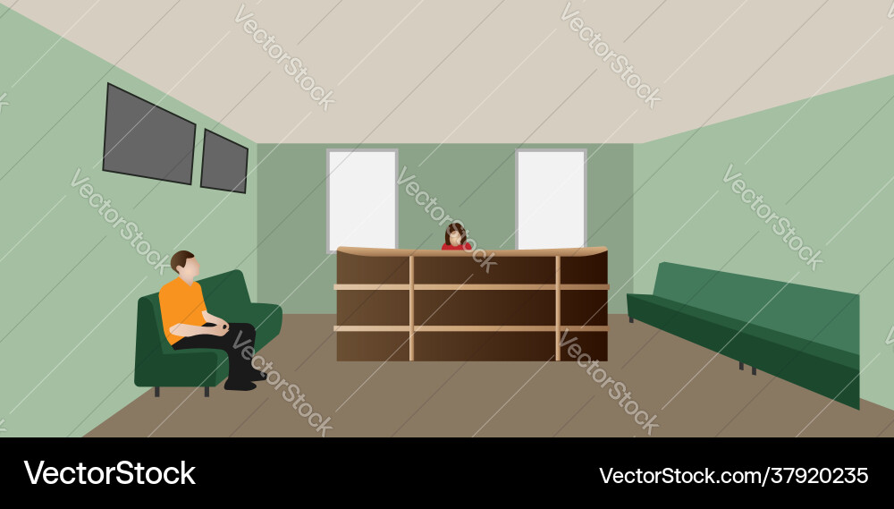 Icon people waiting for a doctors appointment Vector Image
