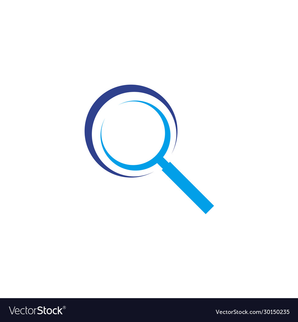 Magnifying glass logo icon design template Vector Image