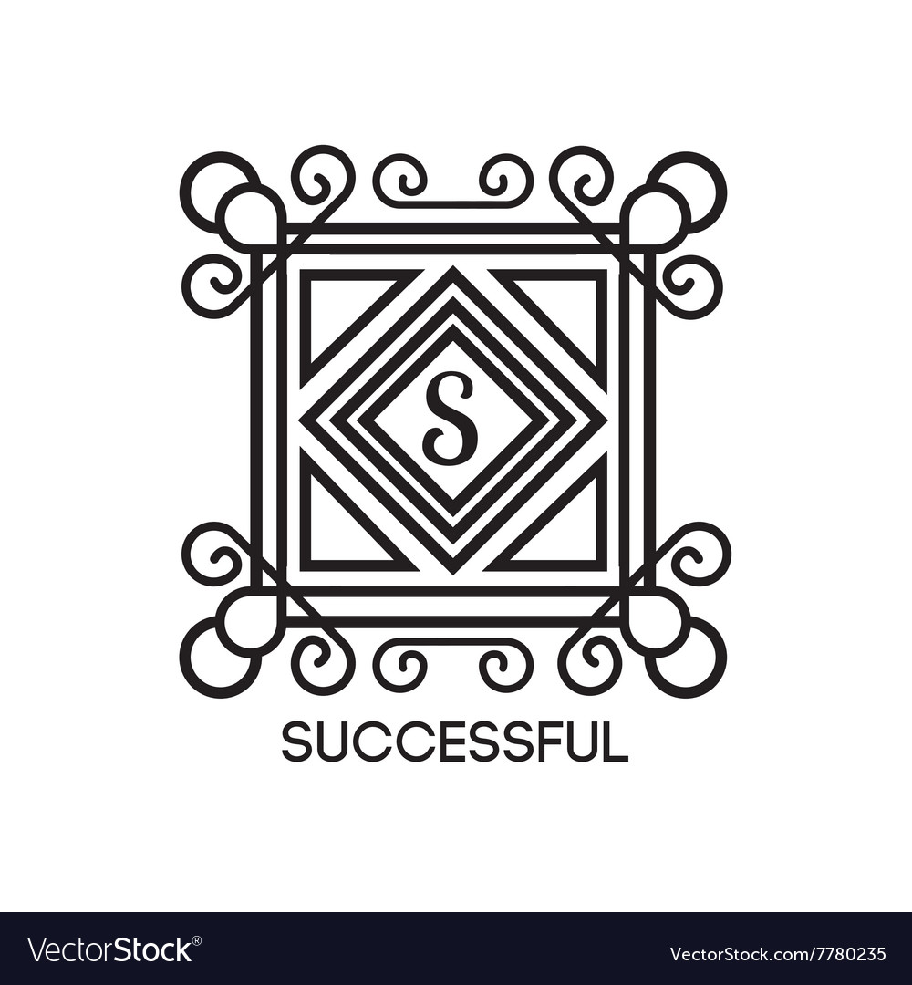 Monogram background design Royalty Free Vector Image