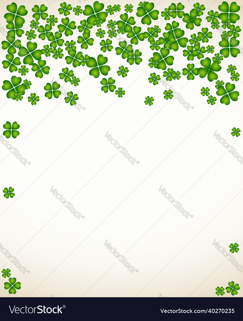 Saint patricks day frame background Royalty Free Vector