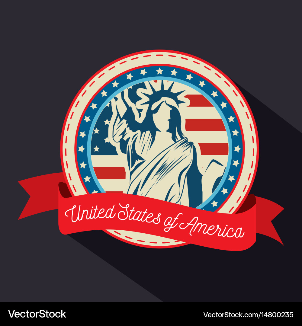 Statue of liberty sticker Royalty Free Vector Image