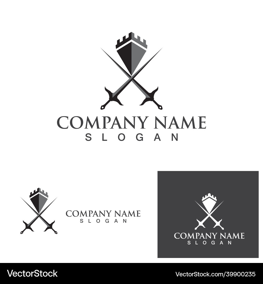 Sword logo and symbol template eps10 Royalty Free Vector