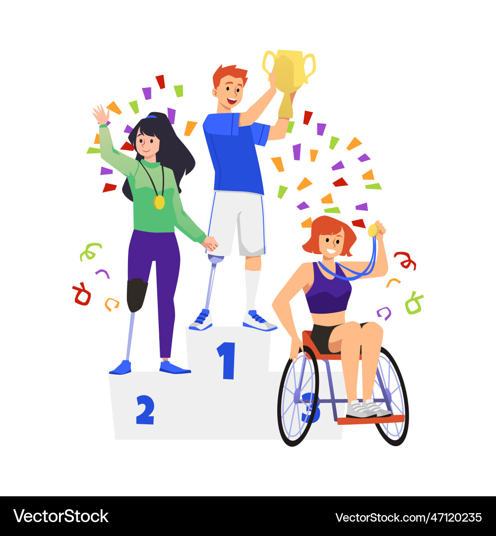 Winners of competitions for people Royalty Free Vector Image