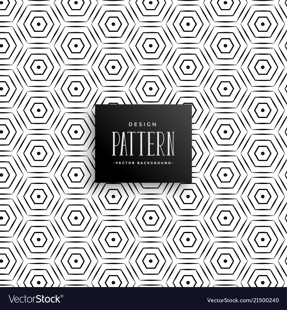 Abstract hexagonal lines pattern background Vector Image