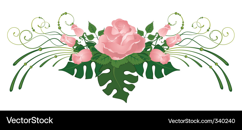 Bouquet of roses Royalty Free Vector Image - VectorStock