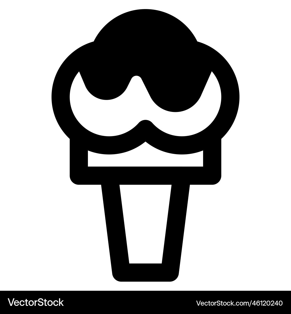 Chocolaty ice cream scoop served Royalty Free Vector Image