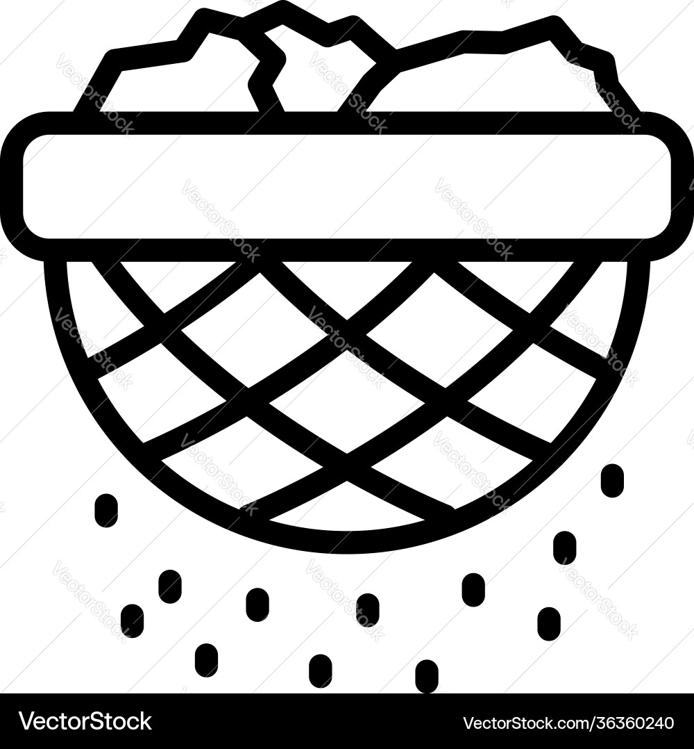 Coffee powder icon outline style Royalty Free Vector Image