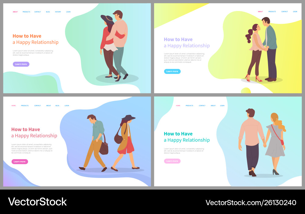 Happy relationship couple feeling love Royalty Free Vector
