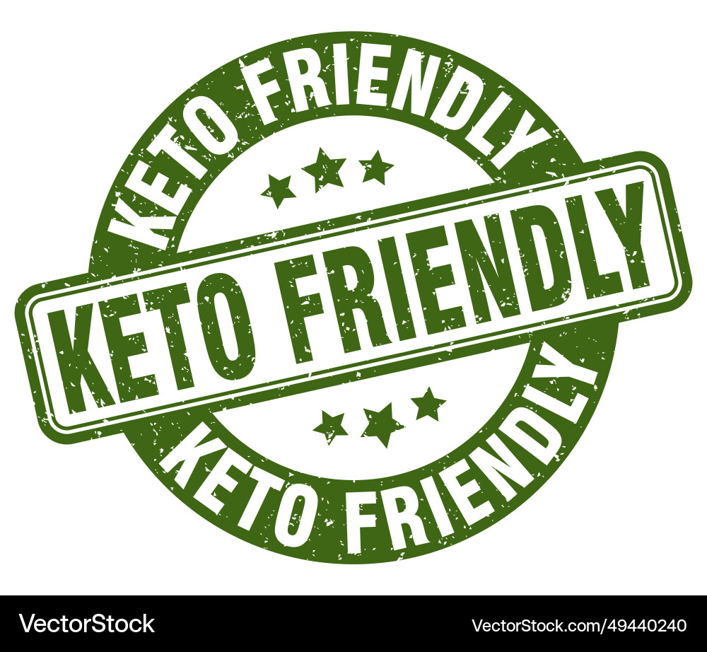 Keto friendly stamp keto friendly label round Vector Image