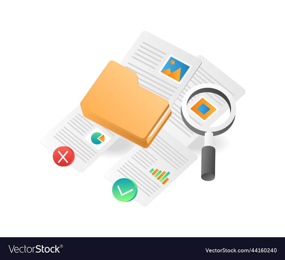 Looking for true and false data Royalty Free Vector Image