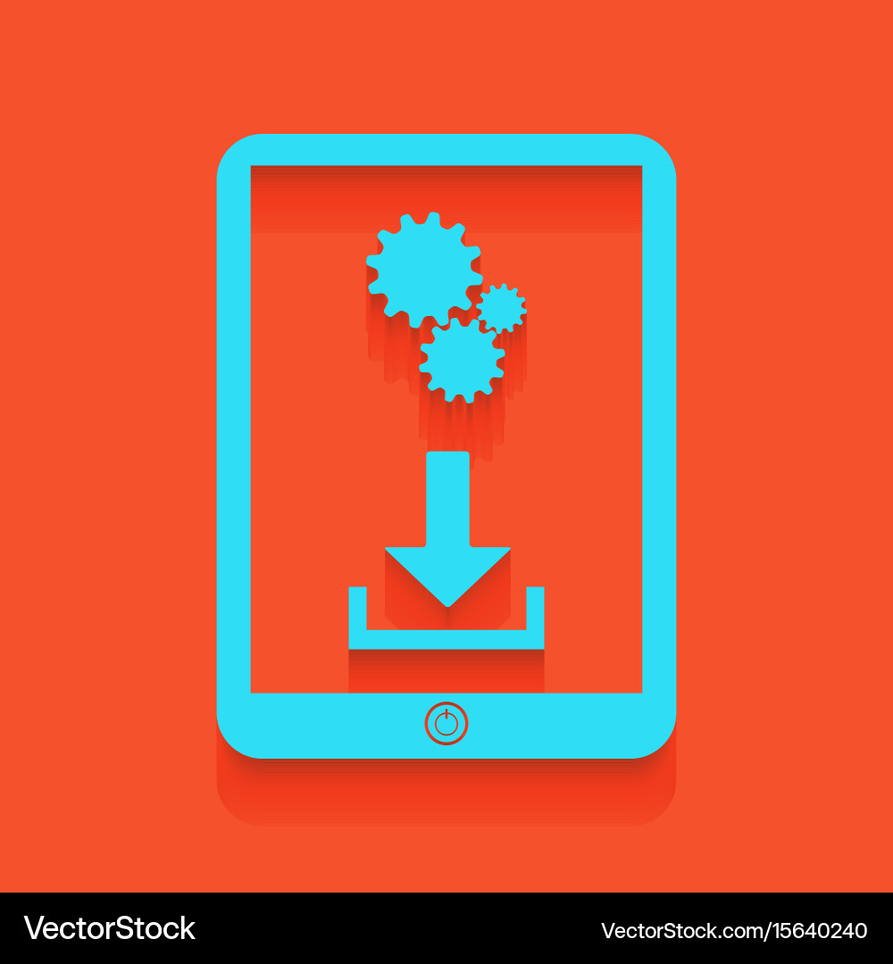 Phone icon with settings symbol whitish Royalty Free Vector