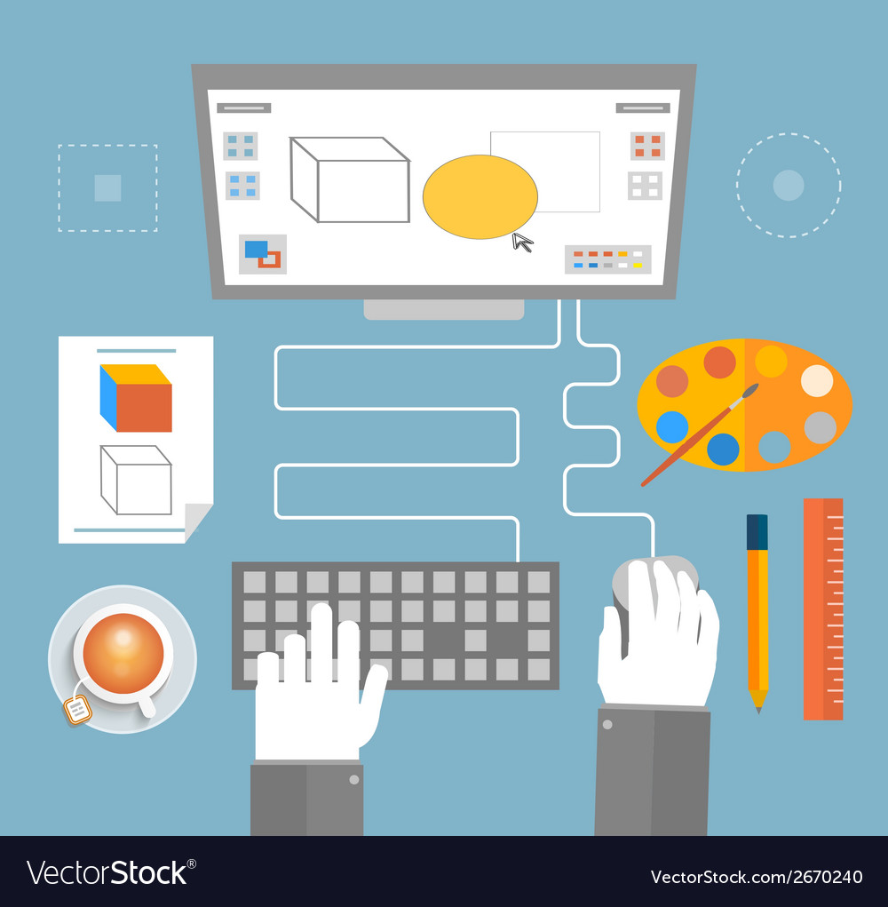 Program for design and architecture Royalty Free Vector