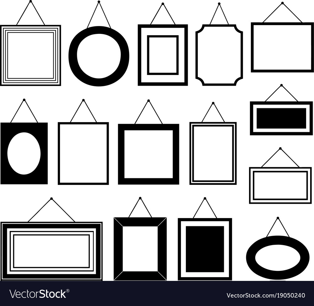 Set different picture frames Royalty Free Vector Image
