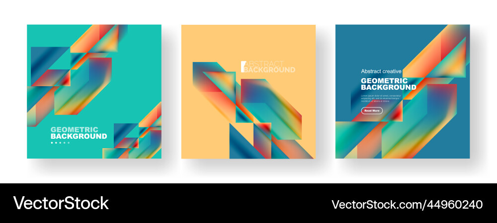 Set of abstract geometric poster Royalty Free Vector Image