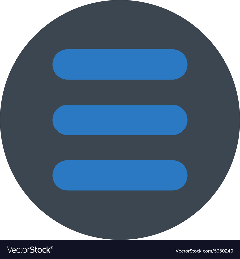 Stack flat smooth blue colors round button Vector Image