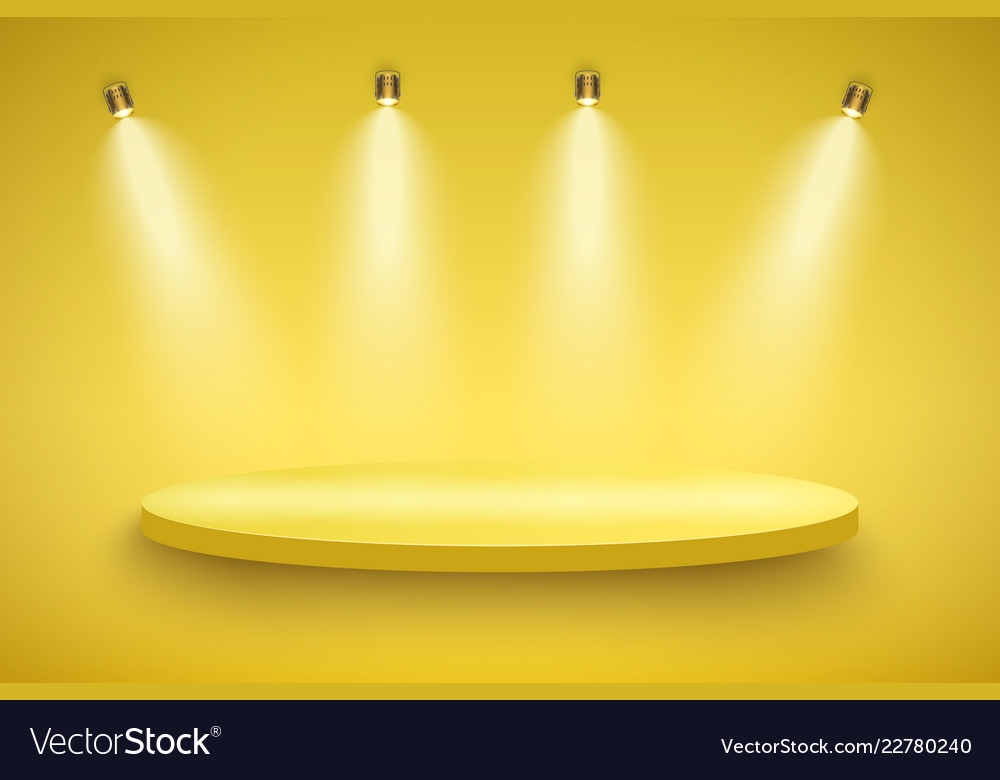 White presentation platform Royalty Free Vector Image