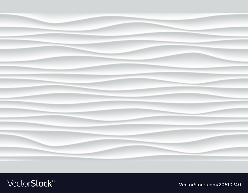 White wave pattern abstract 3d background Vector Image