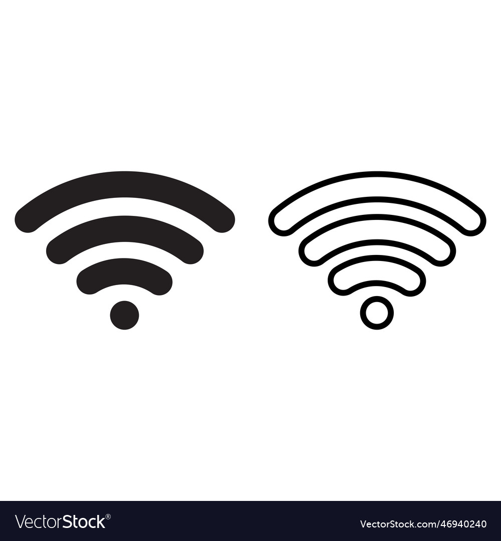 Wifi icon set signal wireless Royalty Free Vector Image