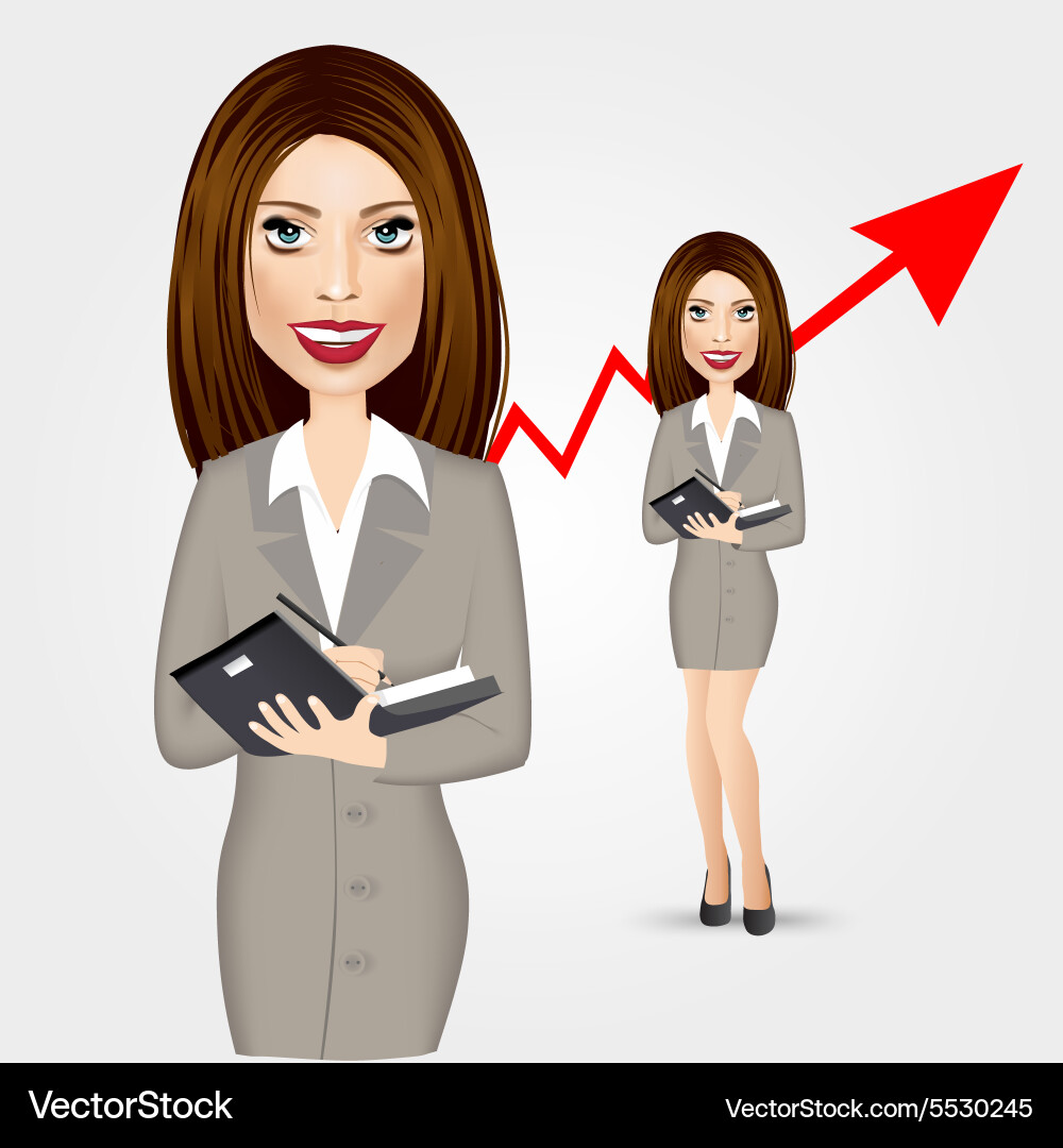 Beautiful woman scheduling an appointment Vector Image