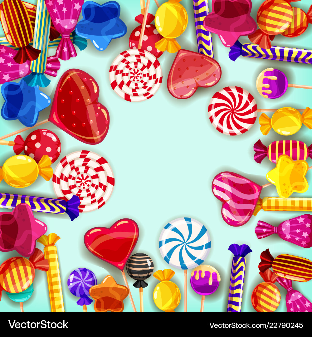 Candy background set of different colors Vector Image