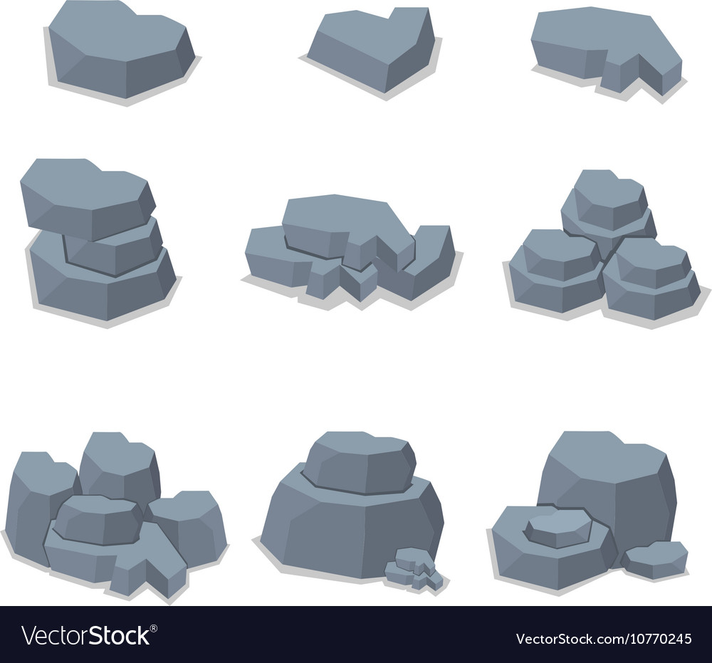 Element stone set Royalty Free Vector Image - VectorStock