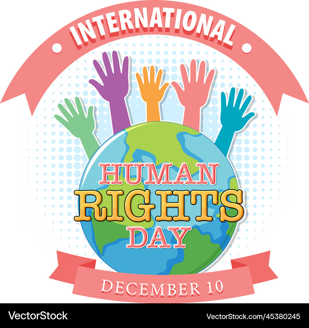 International human rights day banner design Vector Image