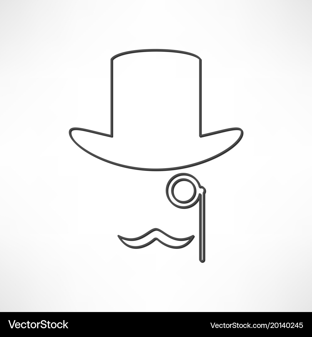 Man in suit secret service agent icon Royalty Free Vector