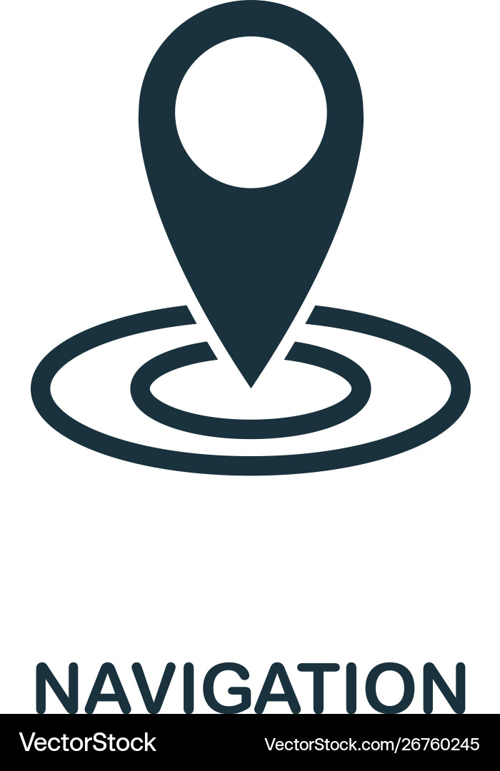 Navigation icon symbol creative sign from seo Vector Image