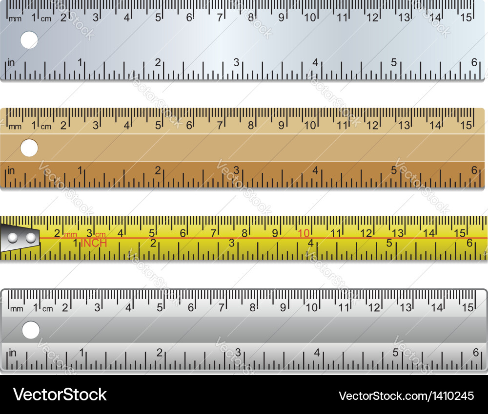 Set of rulers Royalty Free Vector Image - VectorStock