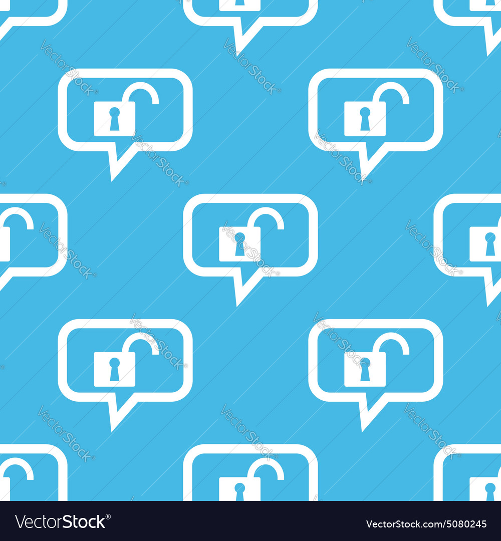 Unlocked message pattern Royalty Free Vector Image