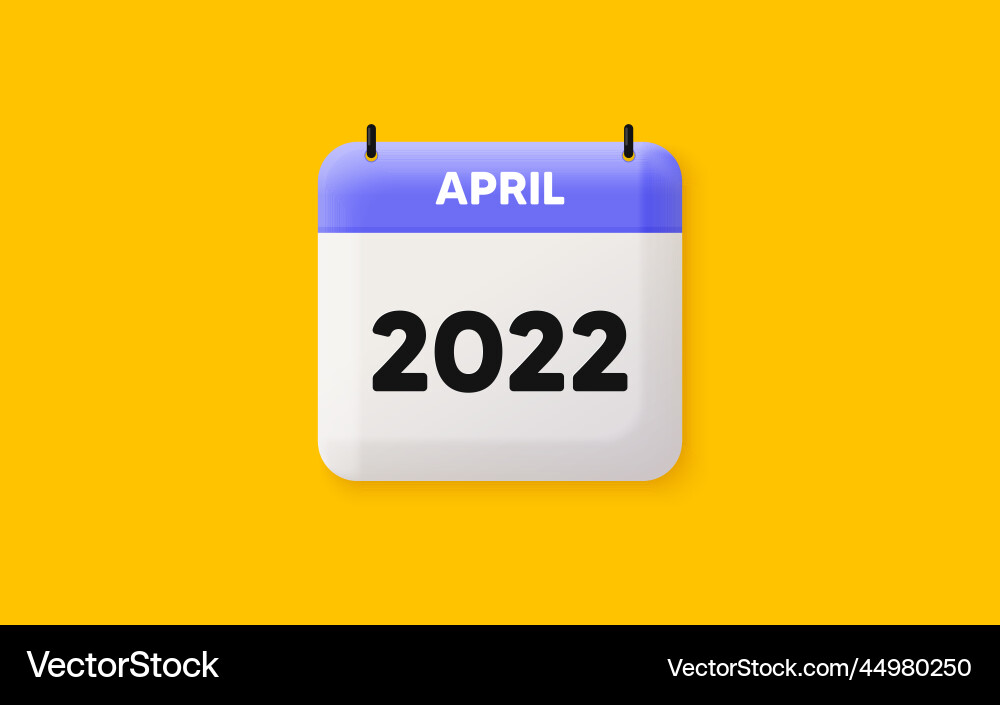 April month icon event schedule apr date Vector Image