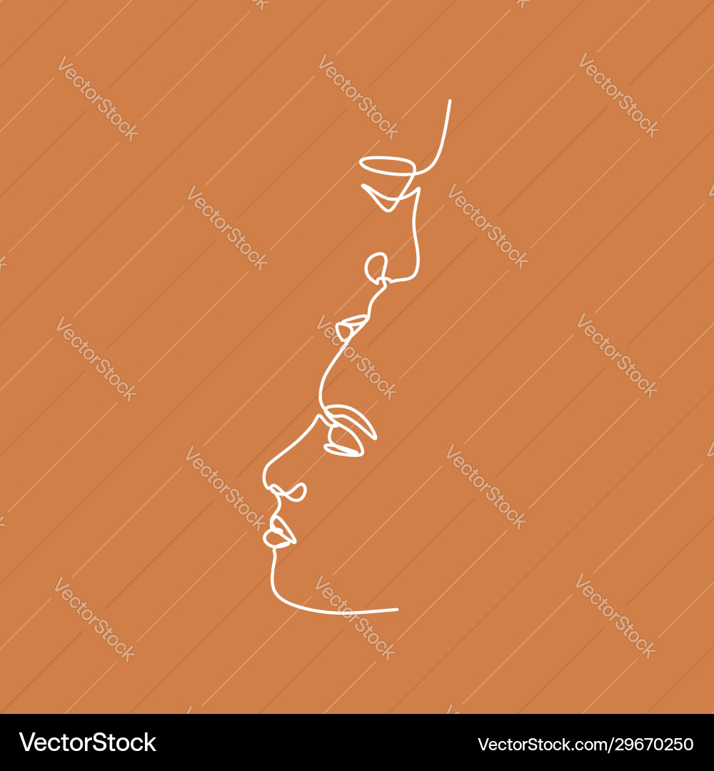 Couple line love print Royalty Free Vector Image