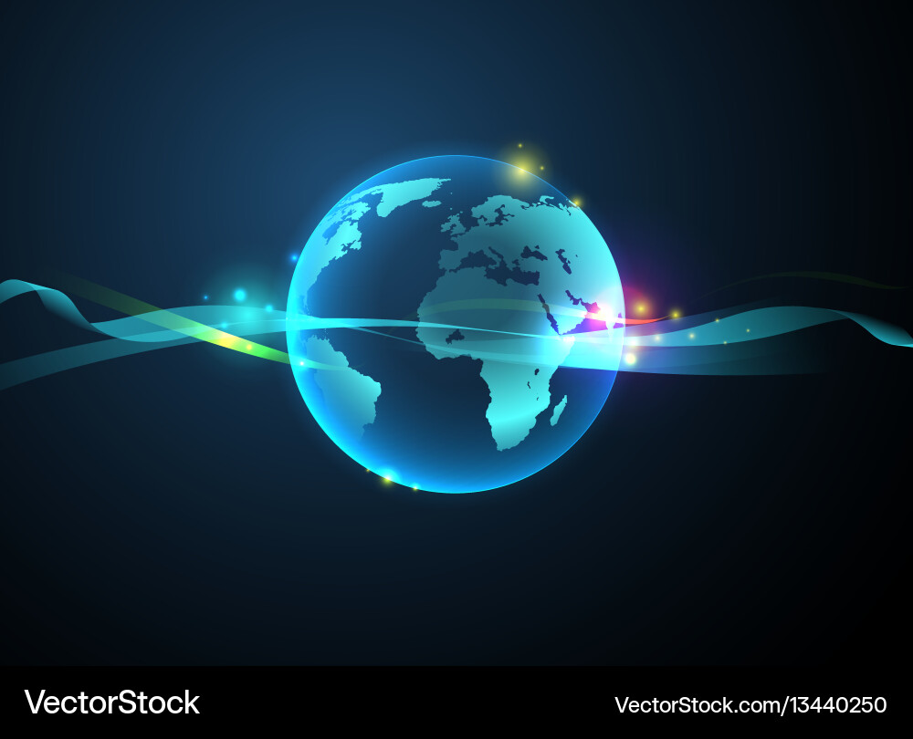 Earth hologram abstract background Royalty Free Vector Image