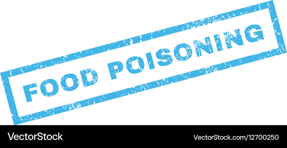 Food poisoning rubber stamp Royalty Free Vector Image