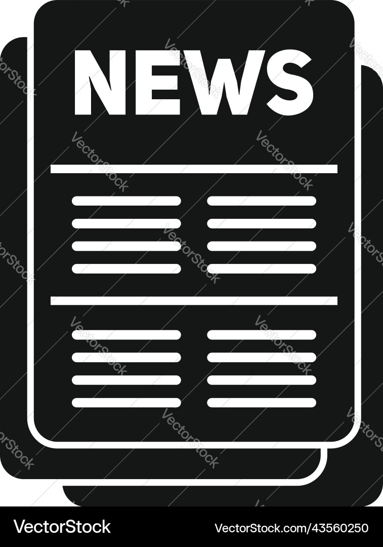 News paper icon simple web page Royalty Free Vector Image