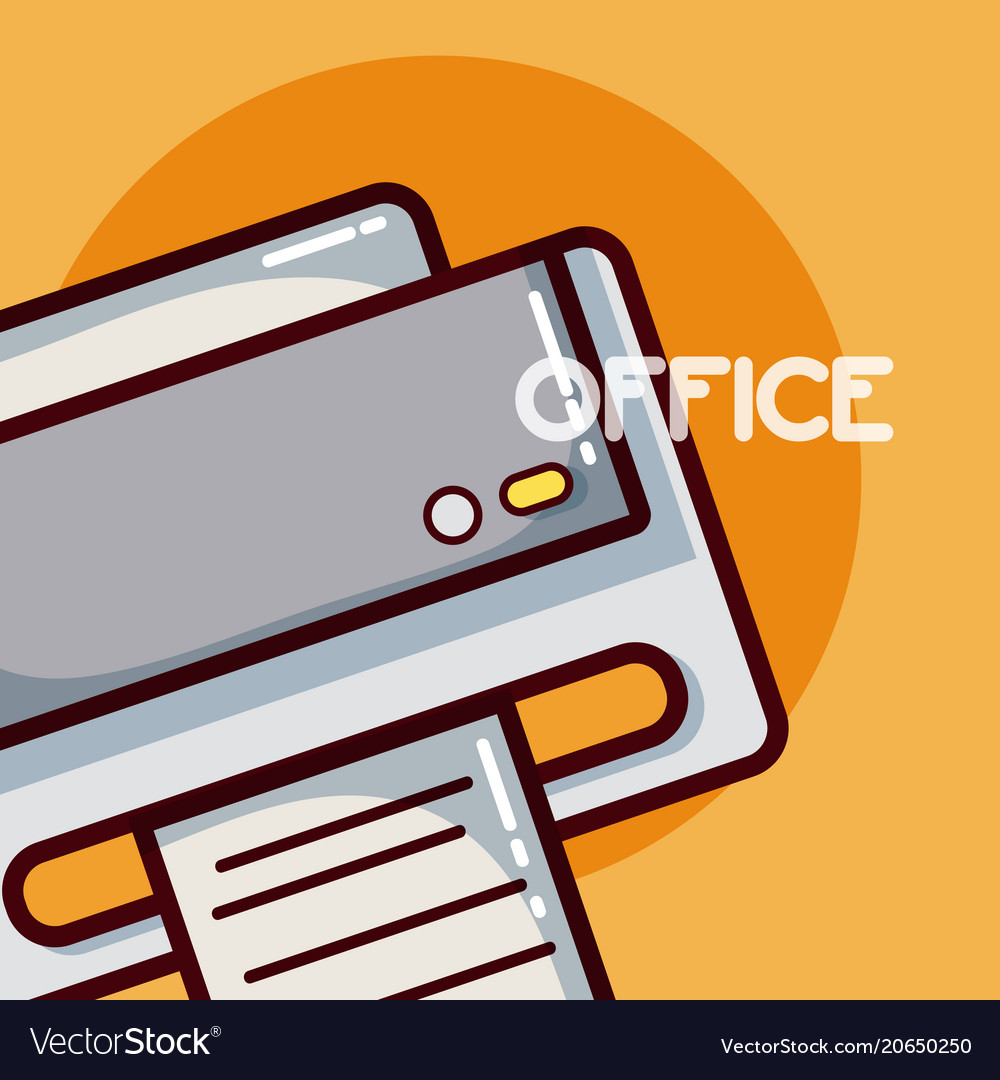 Printer office element Royalty Free Vector Image