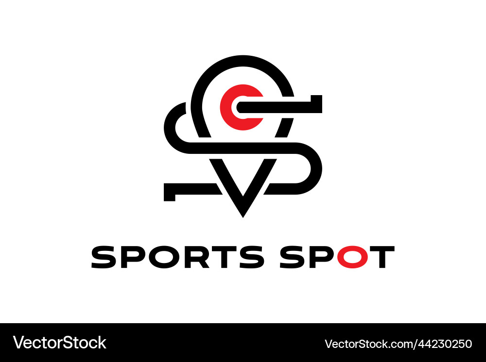 Sports spots logo design Royalty Free Vector Image