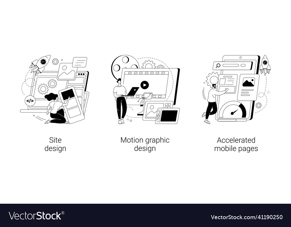 Web development company abstract concept Vector Image