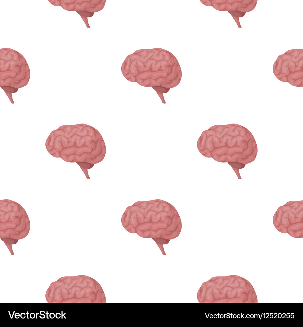 Brain icon in cartoon style isolated on white Vector Image