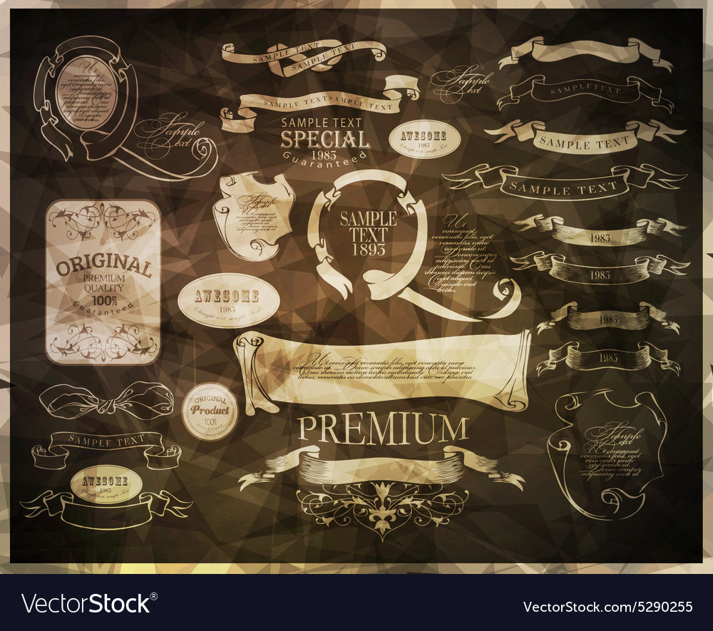 Calligraphic design elements Royalty Free Vector Image