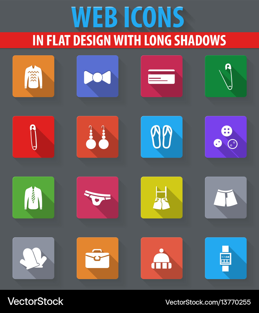 Clothing store icons set Royalty Free Vector Image