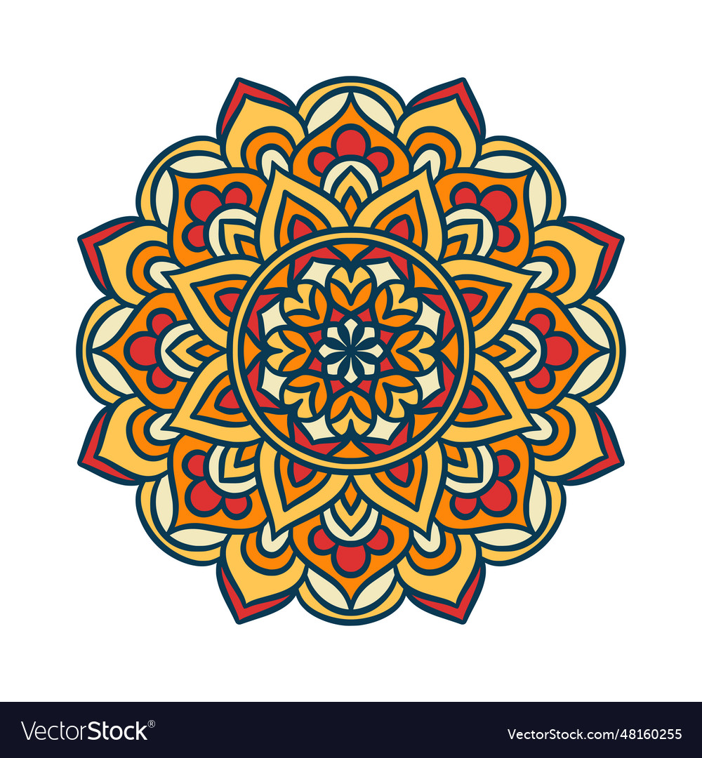Ethnic mandala round ornament pattern Royalty Free Vector