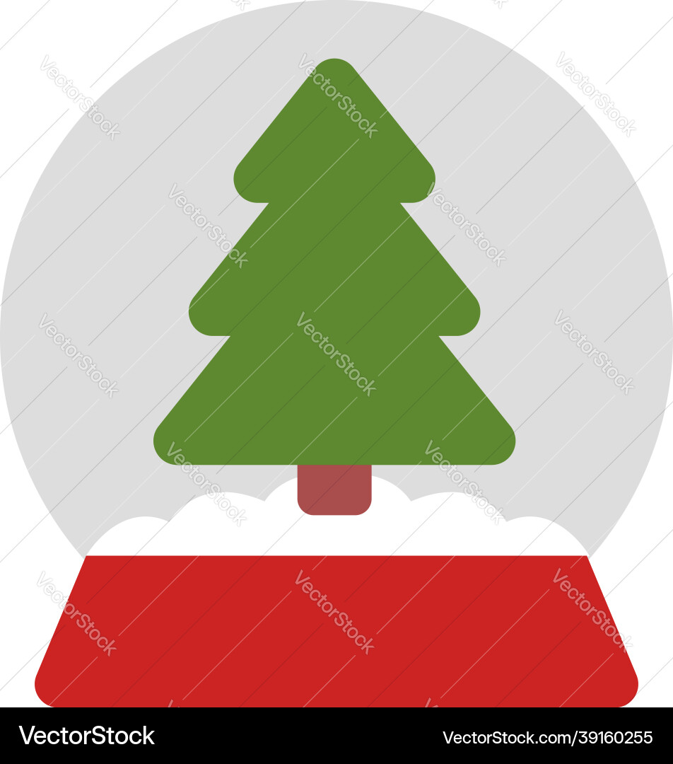 Magic christmas crystal ball on a white Royalty Free Vector