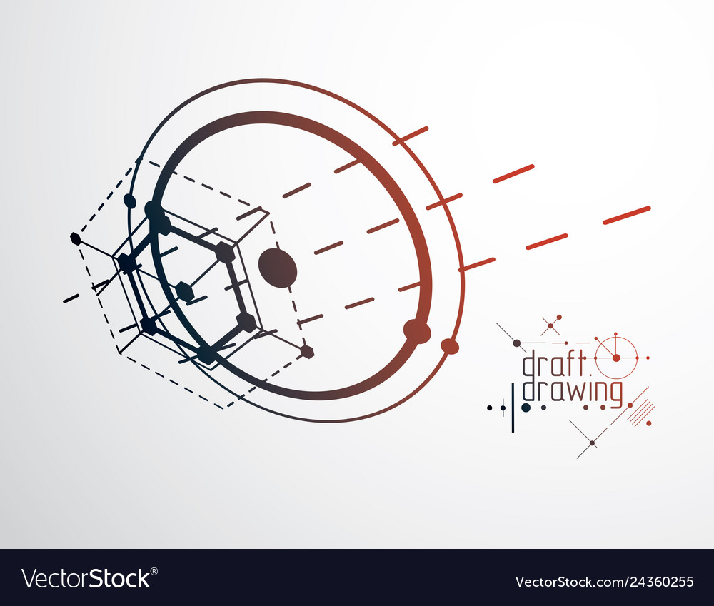 Mechanical engineering technology abstract Vector Image