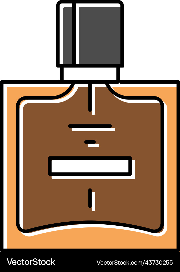 Men perfume glass color icon Royalty Free Vector Image