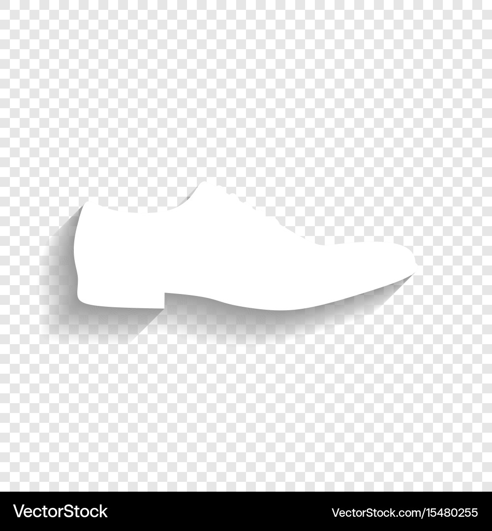 Men shoes sign white icon with soft Royalty Free Vector