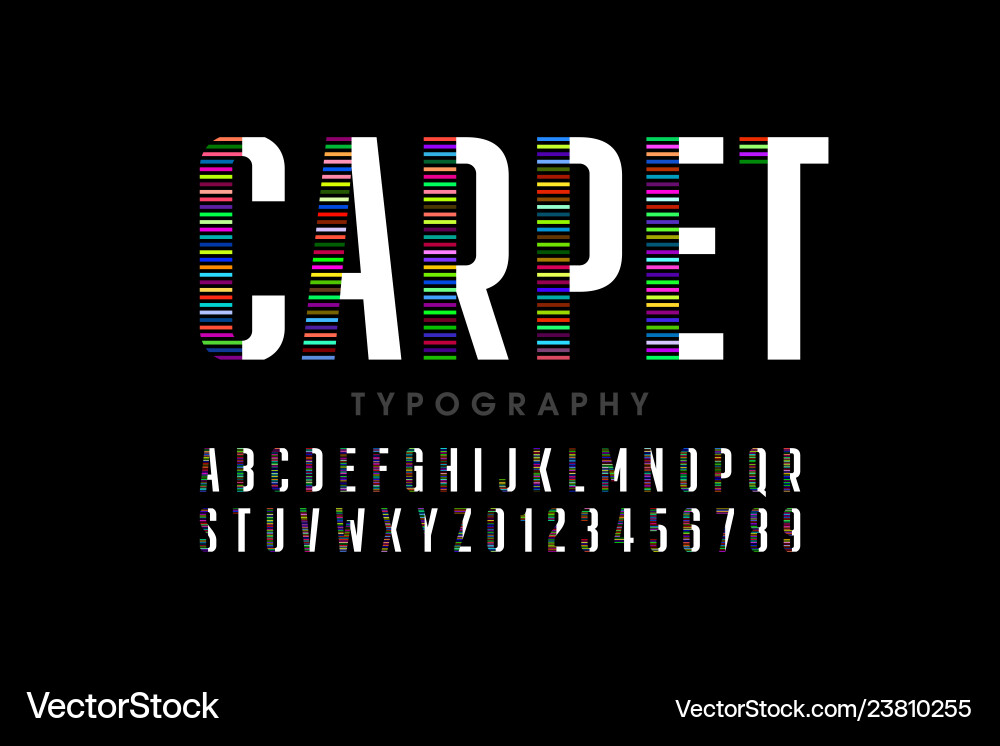 Modern font design carpet style alphabet letters Vector Image