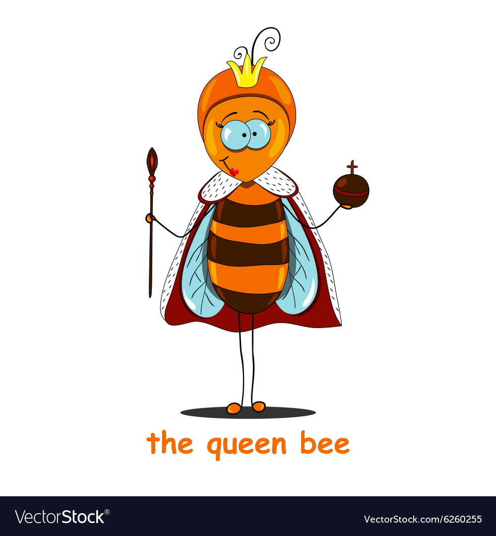Queen bee Royalty Free Vector Image - VectorStock