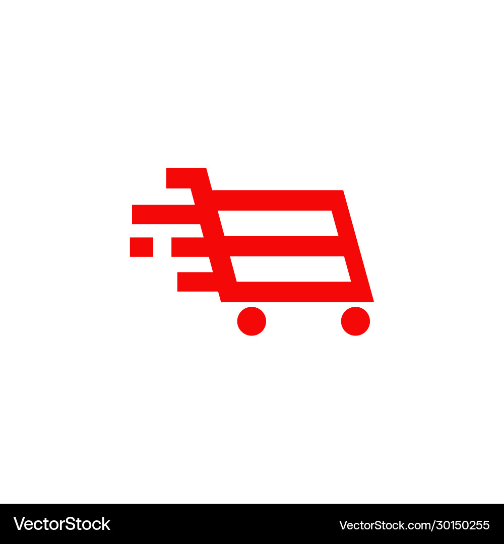Shopping cart logo design template Royalty Free Vector Image