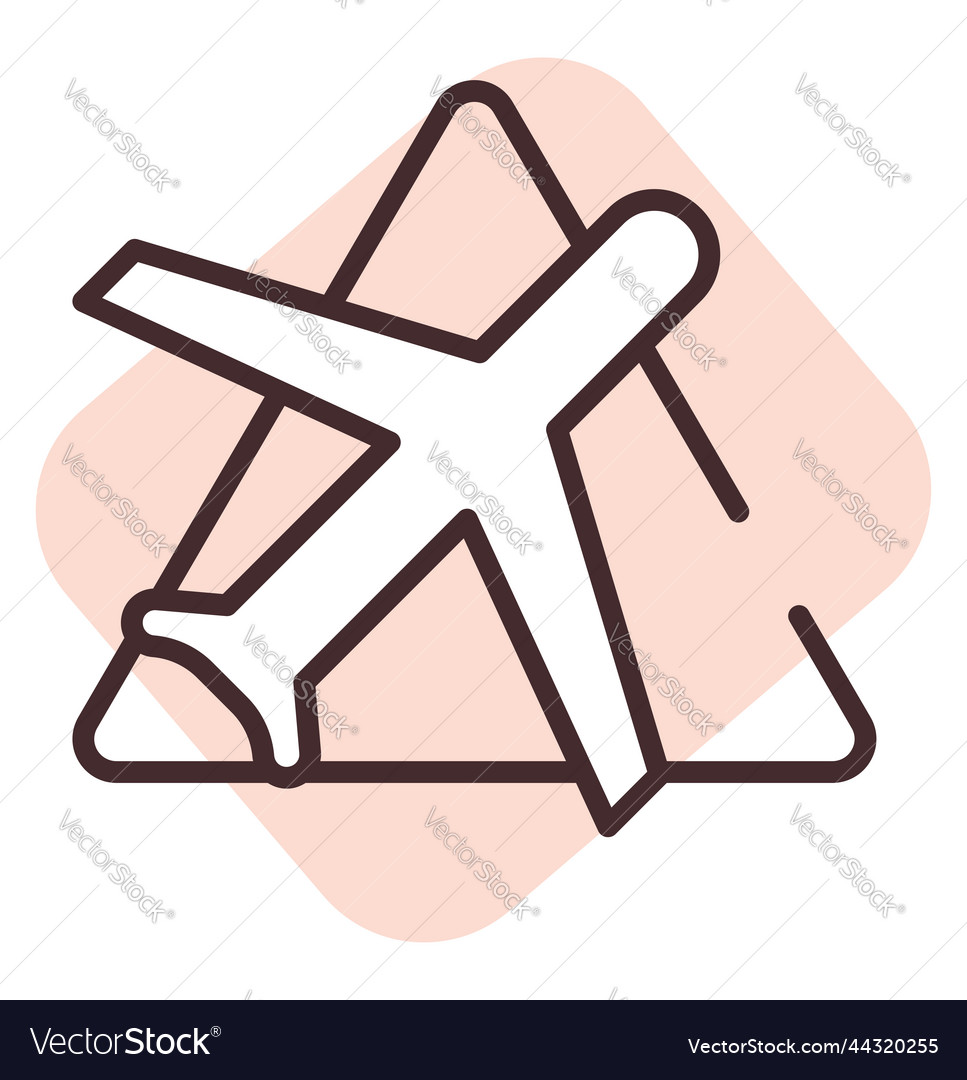 Warning sign airport on white background Vector Image